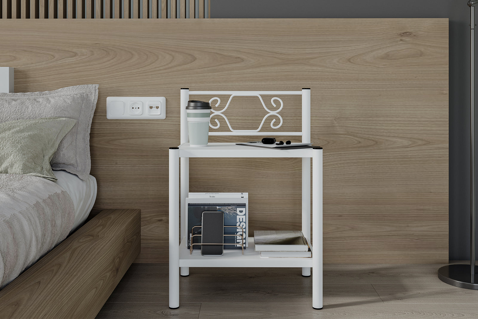 Argimo Leda Retro Ferforje Metal Komodin